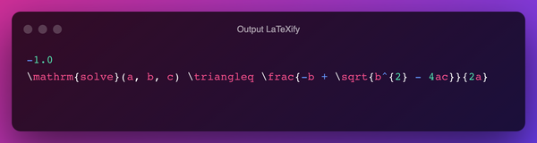 LaTeX'ify Your Python Code